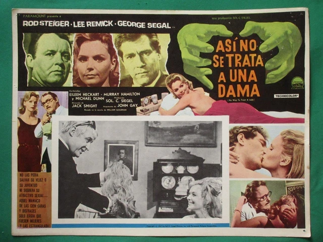 1968 ROD STEIGER LEE REMICK Murder SERIAL KILLER George Segal MXN LOBBY ...