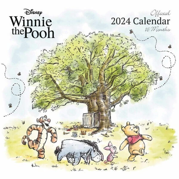 WINNIE THE POOH Carré Calendrier 2024 Marchandise Officielle EUR 31,11 ...