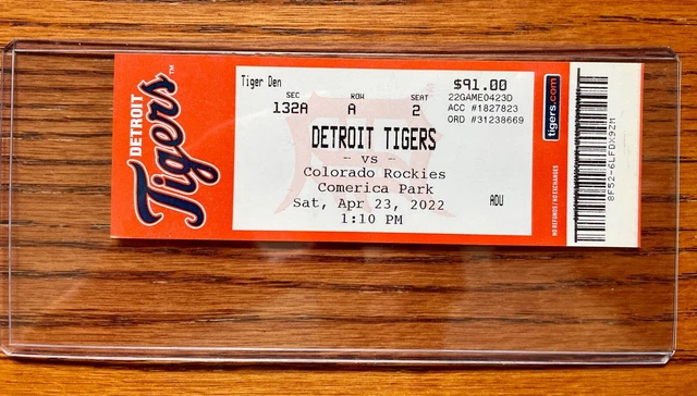 TIGERS DE DETROIT Miguel Cabrera 3000th Hit Game Ticket Stub MLB ...
