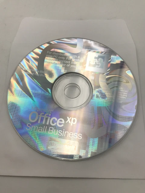 MICROSOFT OFFICE XP SBE Small Business Edition Installation CD No Key ...