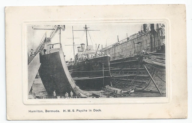 HMS PSYCHE PELORUS class Protected Cruiser DRY DOCK Royal Navy PC ...
