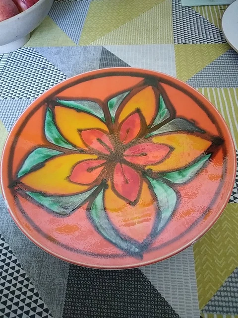 1960S POOLE POTTERY Delphis 10.5 Inch Shape 4 Bowl/Display Plate ...