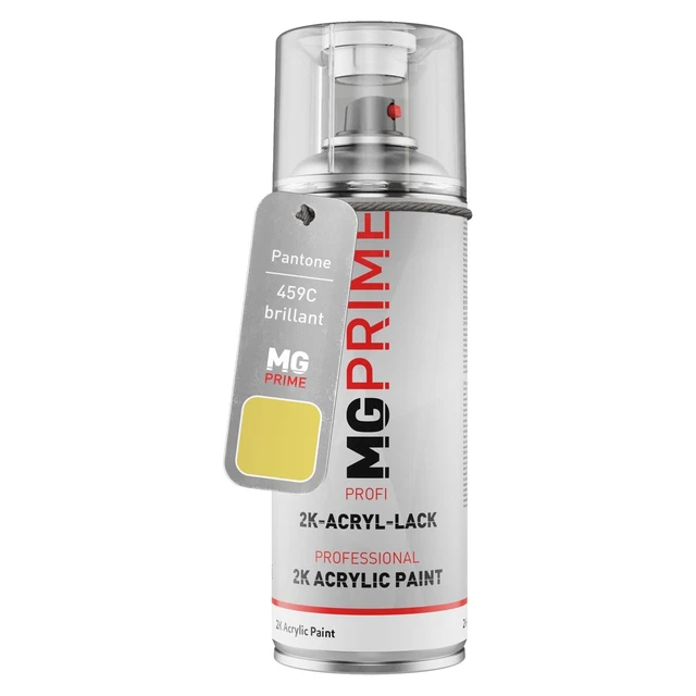 PANTONE 459C YELLOW brillant acrylique bombe aérosol 2C 400ml séchage ...