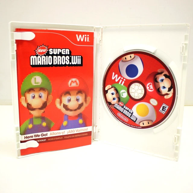 NEW SUPER MARIO Bros. Wii (Nintendo Wii, 2009) W/ Manual White Case ...