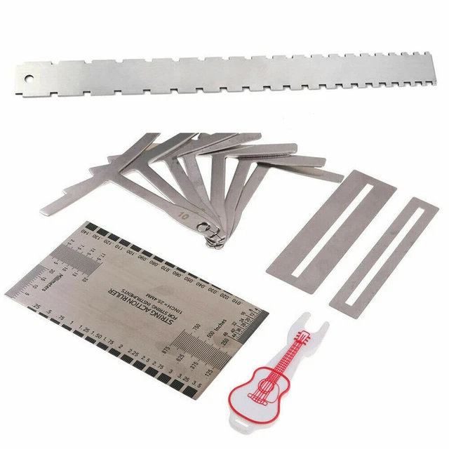 GUITAR NECK NOTCHED Straight Edge Luthier Tools Kit Understring Radius ...