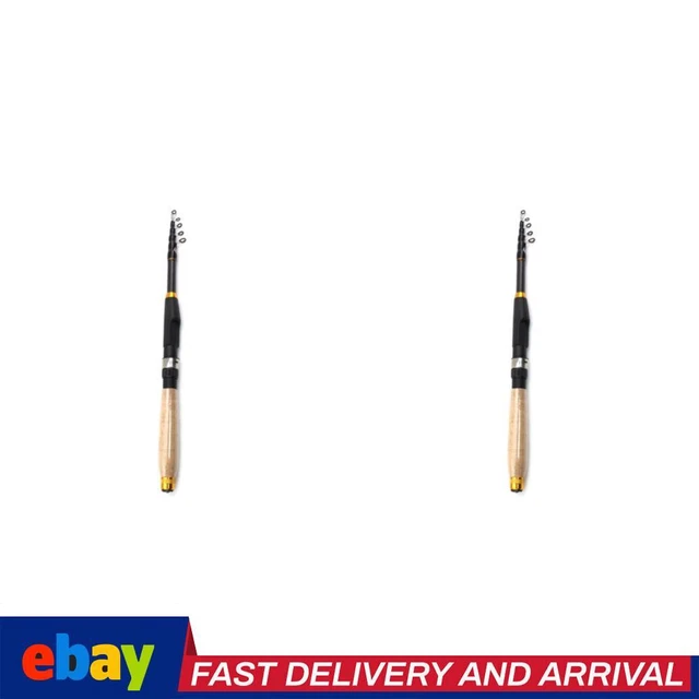 ULTRA SHORT TELESCOPIC Mini Spinning Fishing Rod Carbon Fiber Pole (1 ...