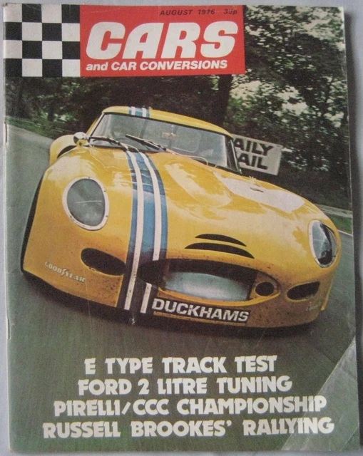 CARS AND CAR Conversions magazine August 1976 featuring Jaguar E-type £ ...