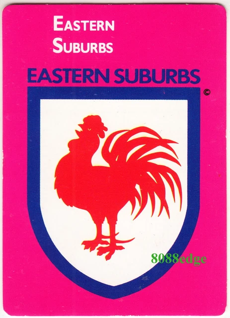 1988 SCANLENS RUGBY League Club Logo #19 Easts Roosters - Team Emblem ...