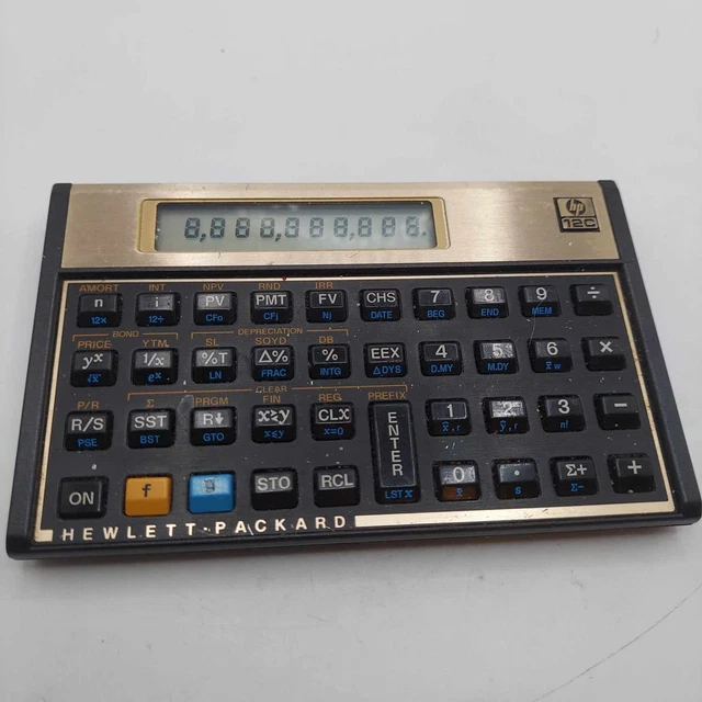 VINTAGE HEWLETT PACKARD HP-12C Calculator Financial Banking Tested ...