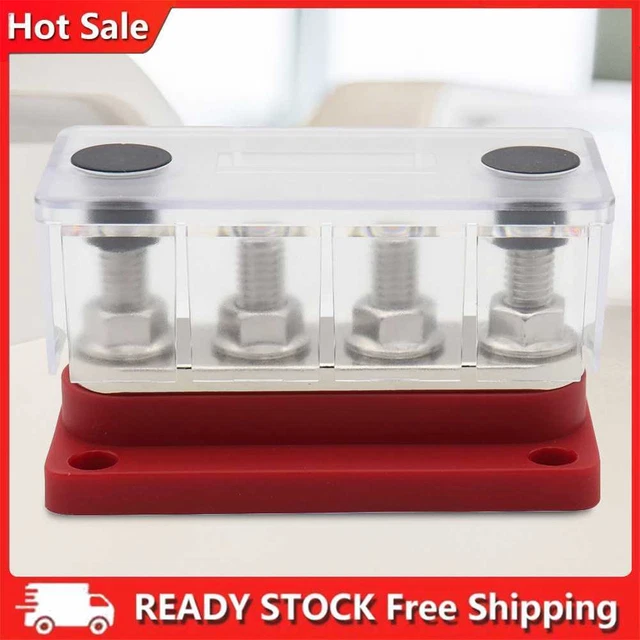 COPPER BUSBAR 300A Copper Busbar Connection Dust Prevention for Car RV ...