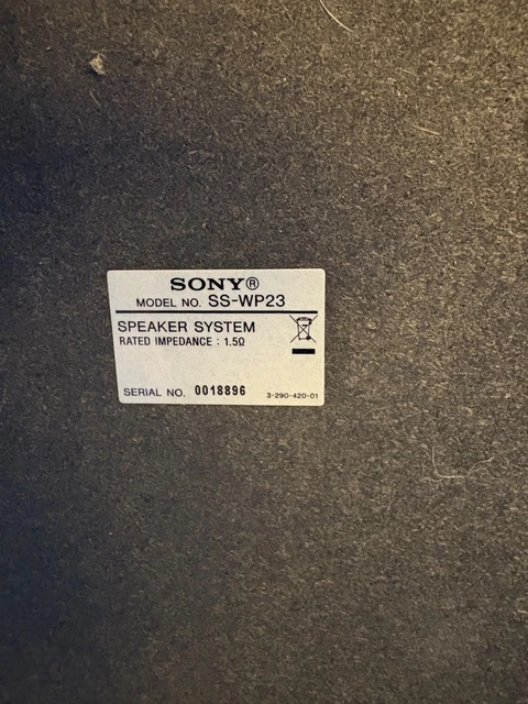 SONY SOUND SYSTEM - SS-WP23, 2x MSP23S, 2x SRP23S, CNP23 speakers great ...