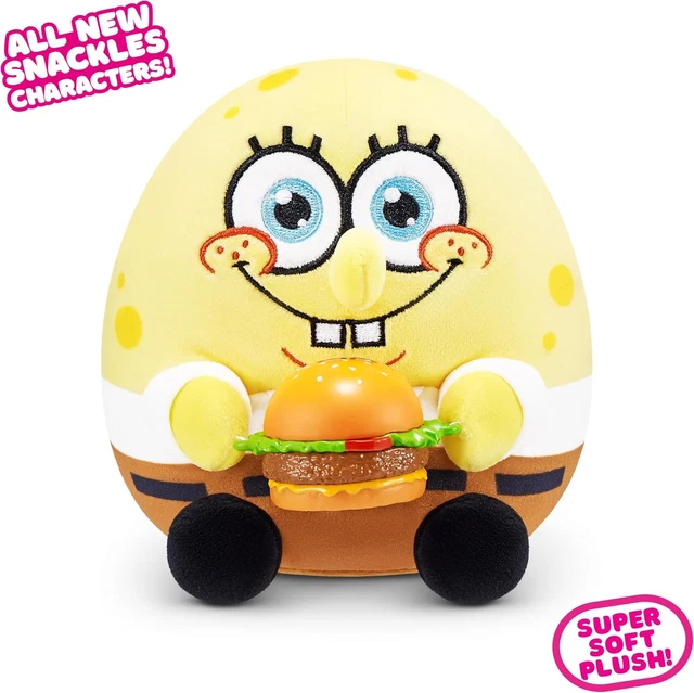 SNACKLES LICENSED CHARACTER Spongebob Squarepants 5-Inch Plush by ZURU ...