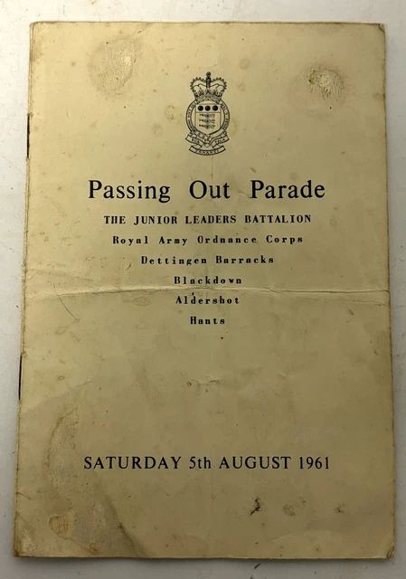 BRITISH MILITARY ROYAL Army Ordnance Corps Passing Out Parade Dated ...