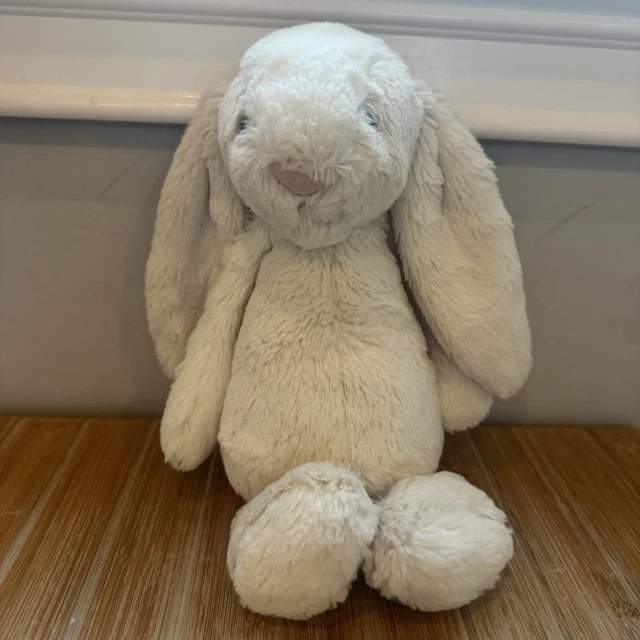 JELLYCAT BASHFUL BUTTERMILK Cream White Bunny Retired Rare Very Hard To ...