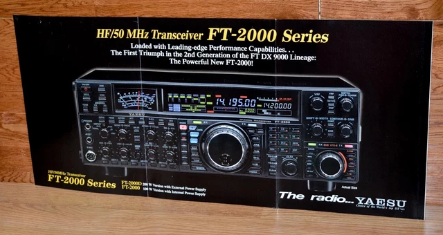 RARE LIFE SIZE POSTER: YAESU FT-2000 SERIES HF/50MHz TRANSCEIVER EUR 13,78 - PicClick DE