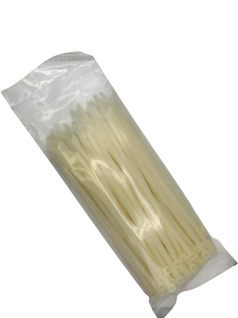 CABLE TIES - Off White - 4.8mm x 200mm Long - Pack of 100 $5.55 ...