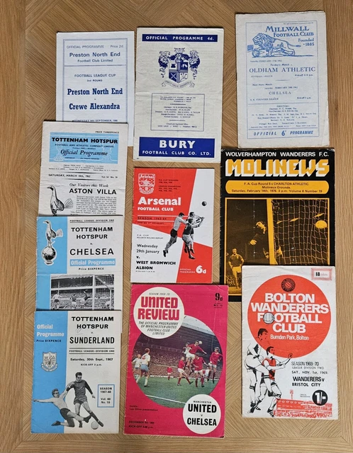 10 VINTAGE FOOTBALL Programmes From The 1960s £3.99 - PicClick UK