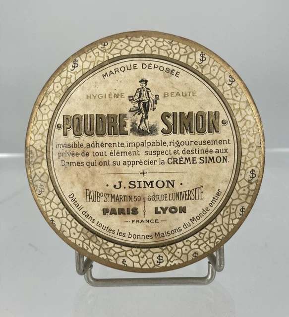 ANCIENNE BOITE À poudre SIMON avec Poudrier Vintage bon état EUR 8,00 ...