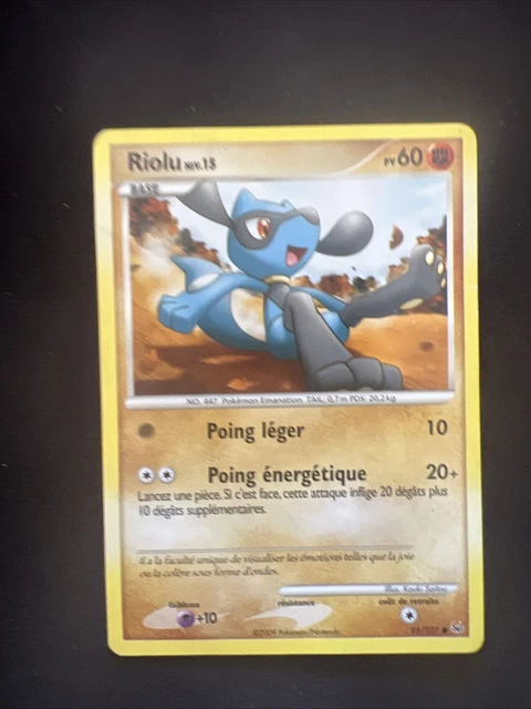 CARTE POKEMON RIOLU 91/127 Platine EUR 1,50 - PicClick FR