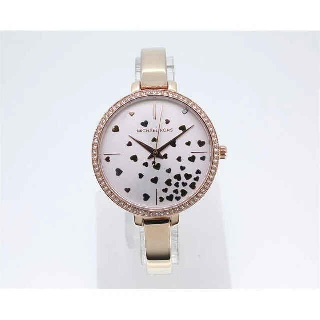 MICHAEL KORS DAMEN Armbanduhr Jaryn Edelstahl roségold weiß 36mm ...