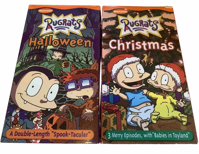 NICKELODEON RUGRATS HALLOWEEN + Christmas VHS Video Tape VTG Nick Jr ...