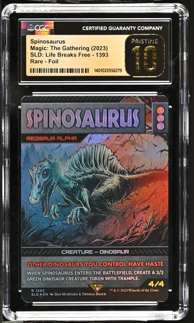 REGISAUR ALPHA SECRET Lair Spinosaurus Foil Rare CGC 10 Graded MTG ...