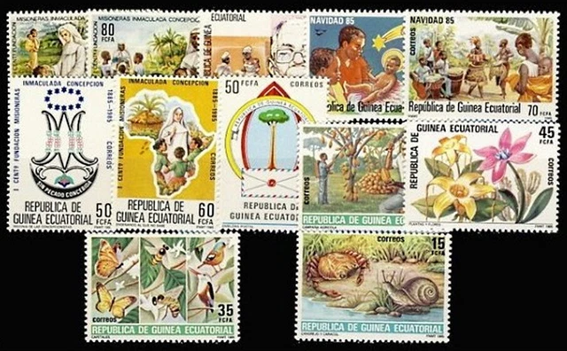 GUINÉE ÉQUATORIAL ANNÉE Complet Année Complète 1985 MNH EUR 4,76 - PicClick FR