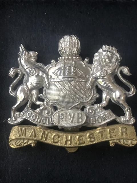 MANCHESTER REGIMENT 1ST Volunteer Battalion British Army Cap Badge £28.00 - PicClick UK