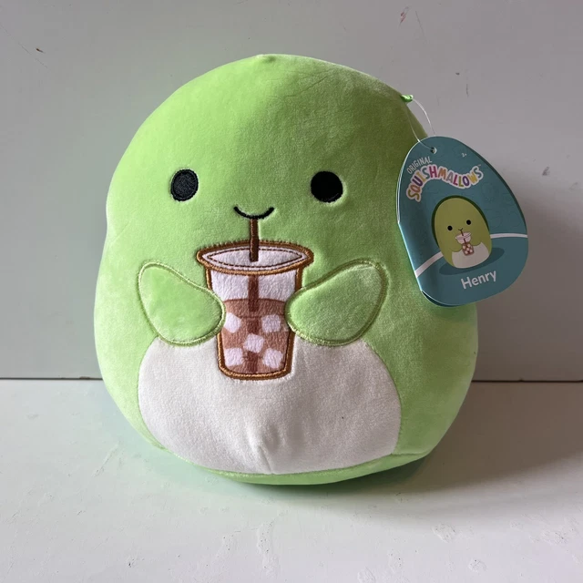 HENRY THE TURTLE With Bubble Tea 8" Squishmallow Plush (Genuine ...