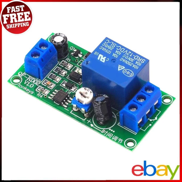 TIME ADJUSTABLE DELAY Relay Module NE555 Timer Control Switch Board 12V ...