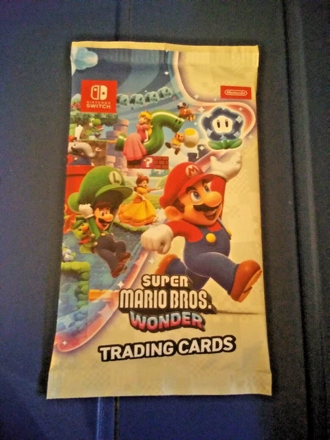 SUPER MARIO BROS. Wonder Trading Card Pack only Sealed NEW in hand $38. ...