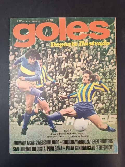 RIVISTA GOLES FOOTBALL Argentino (1974) n 1334 - Cordoba e Mendoza EUR ...