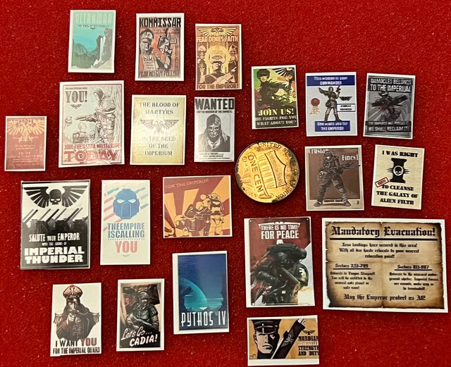28MM 40K SCI Fi LEGION Empire Propaganda Poster Warhammer Terrain £4.91 ...