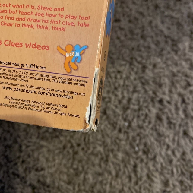 BLUE'S CLUES MEET Joe VHS Tape Nick Jr Play To Learn Vintage 2002 ...