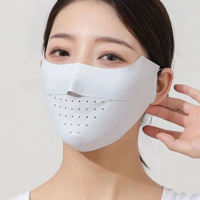ANTI-UV SUMMER FACE Mask Ice Silk Face Protection Face Cover Sunscreen ...