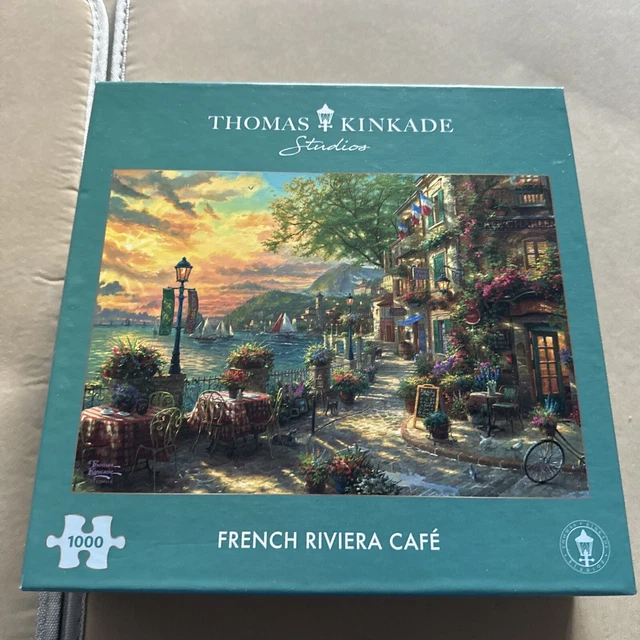 THOMAS KINKADE JIGSAW puzzles 1000 French Rivera Cafe Gibsons £5.00 ...