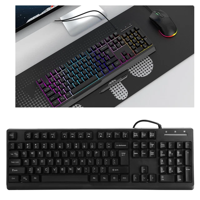 (BLACK)104 KEY WIRED Computer Keyboard Mechanical Gaming Keyboard ...