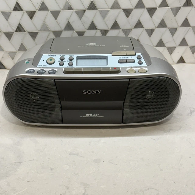 VINTAGE SONY CFD-S01 CD Radio Cassette-CorderCD-R/RW Playback Boombox ...