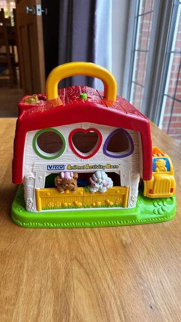 VTECH ANIMAL ACTIVITY Barn. RARE. 1990s. Lights, Sounds, Shape Sorter ...