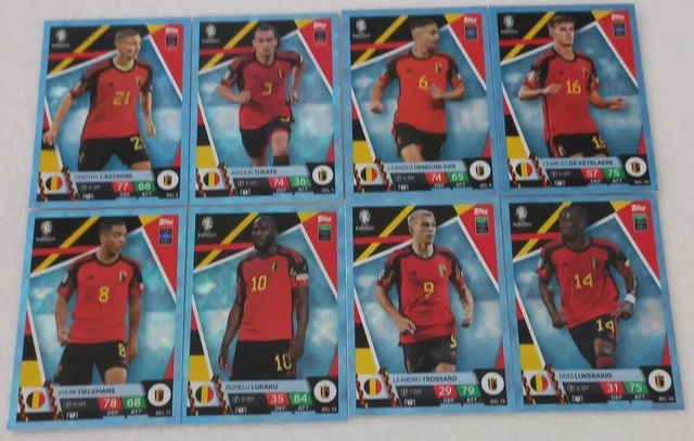 TOPPS MATCH ATTAX Uefa Euro 2024 - Bundle 8 Blue Crystal Parallel Cards ...