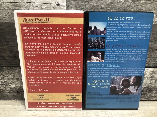 LOT OF 2 Religion VHS Tapes French Jésus, Pape Jean-Paul 2 $19.49 ...