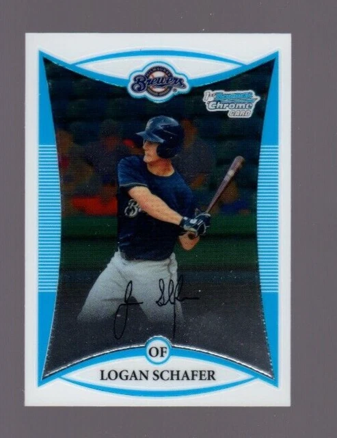 2008 1ST BOWMAN Chrome LOGAN SCHAFER Card BDPP37 Milwaukee Brewers EUR ...