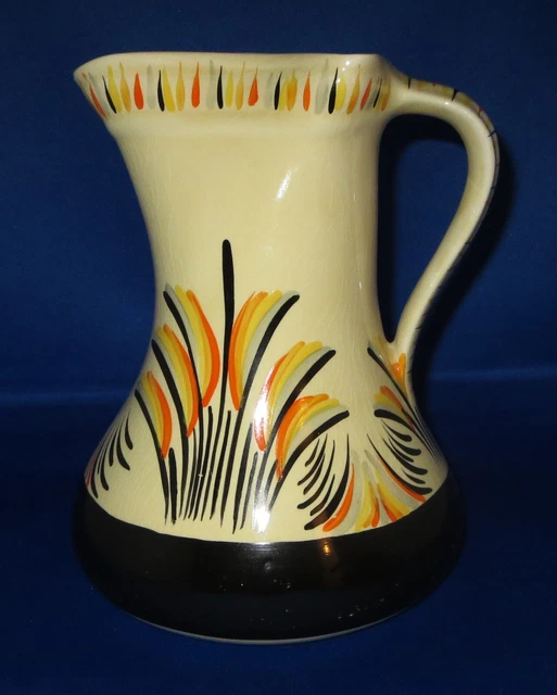 VINTAGE MYOTT ART Deco Medium Pinch Top Neck Jug Vase very rare 1041FO ...
