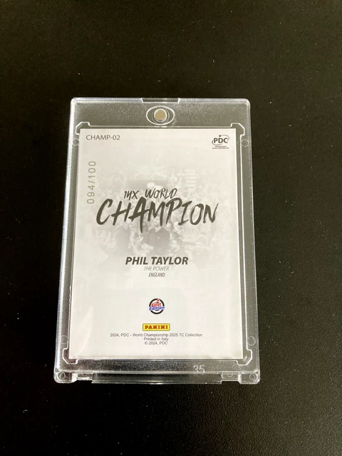 PANINI 2025 PDC Darts WM Trading Card Karte Phil Taylor / 100 World ...