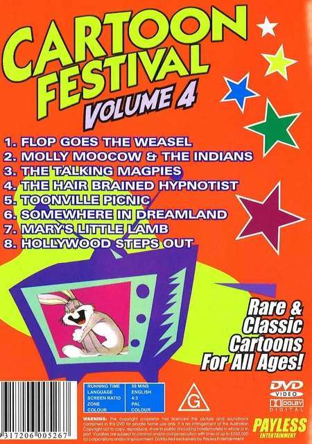 CARTOON FESTIVAL VOL 4 DVD - Very Good - Region 4 - Free Postage $5.90 ...