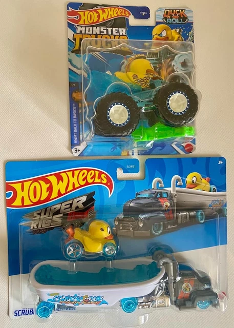HOT WHEELS 2024 Super Rigs Scrubba Dub Driver Duck N Roll & Monster ...