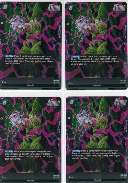 CELL X 4 Dragon Ball Super: Fusion World Blazing Aura FB02-084 SR FOIL EUR 22,78 - PicClick IT