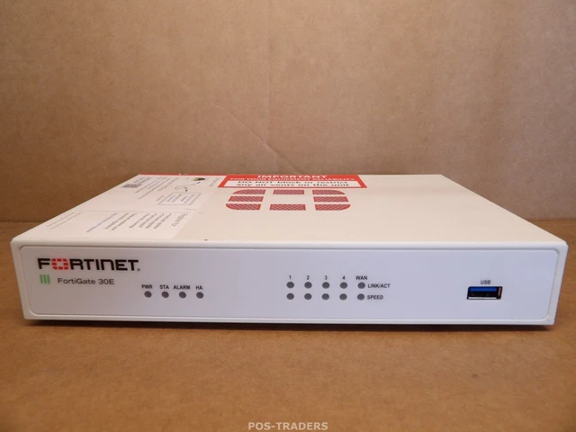 FORTINET FORTIGATE 30E Security Device Firewall UTM 4x Gigabit LAN ...