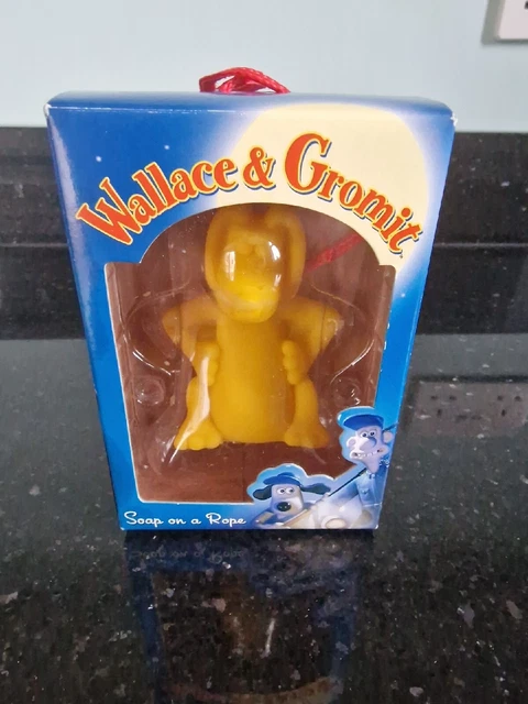 WALLACE AND GROMIT Curse of the Were-rabbit Gromit Soap on a Rope Boxed ...