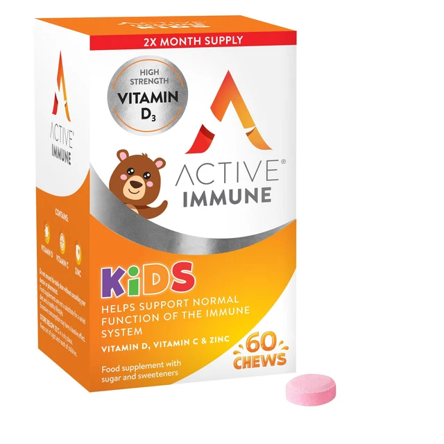 ACTIVE IMMUNE FOR Kids | Vitamin D, C & Zinc | Vitamins for Kids Immune ...